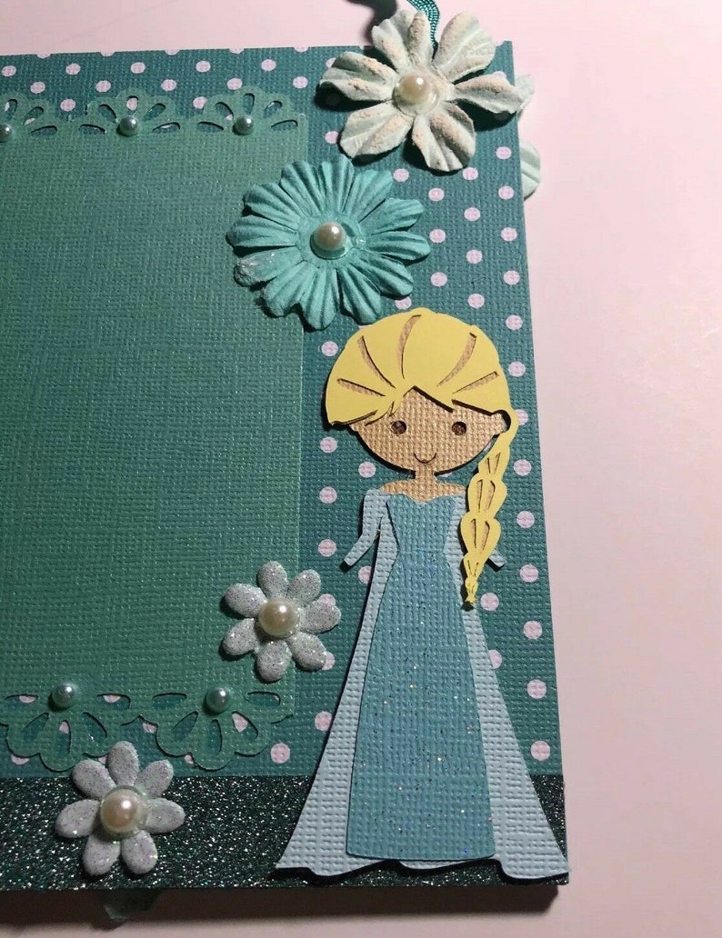 Frozen Scrapbook Elsa Disney Princess DOUBLE SIDED Chipboard Frame #3 ...