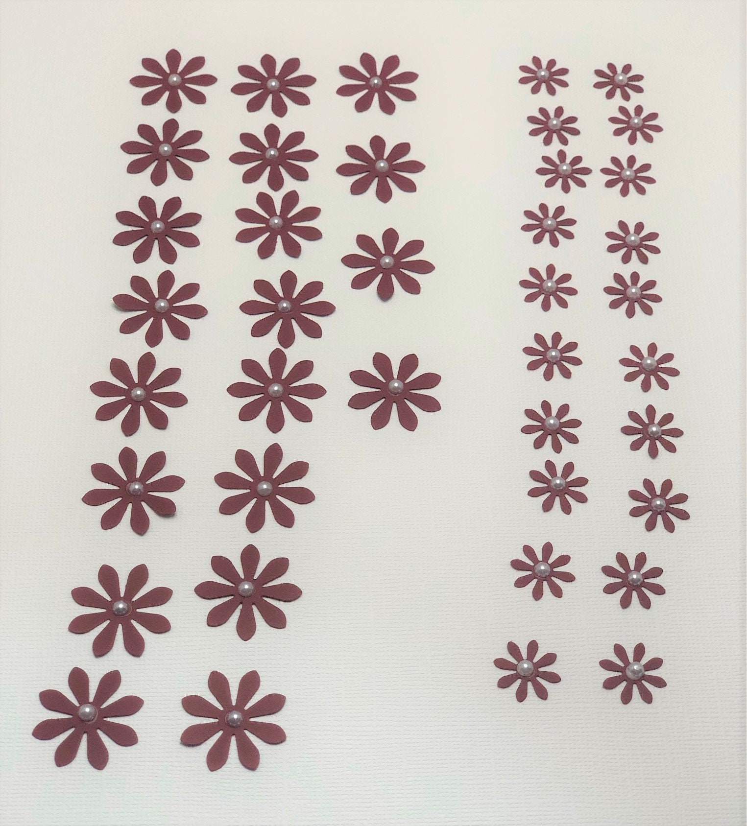 Handmade Red Paper Flowers, Embellishments, Card-making, Scrapbooking ...