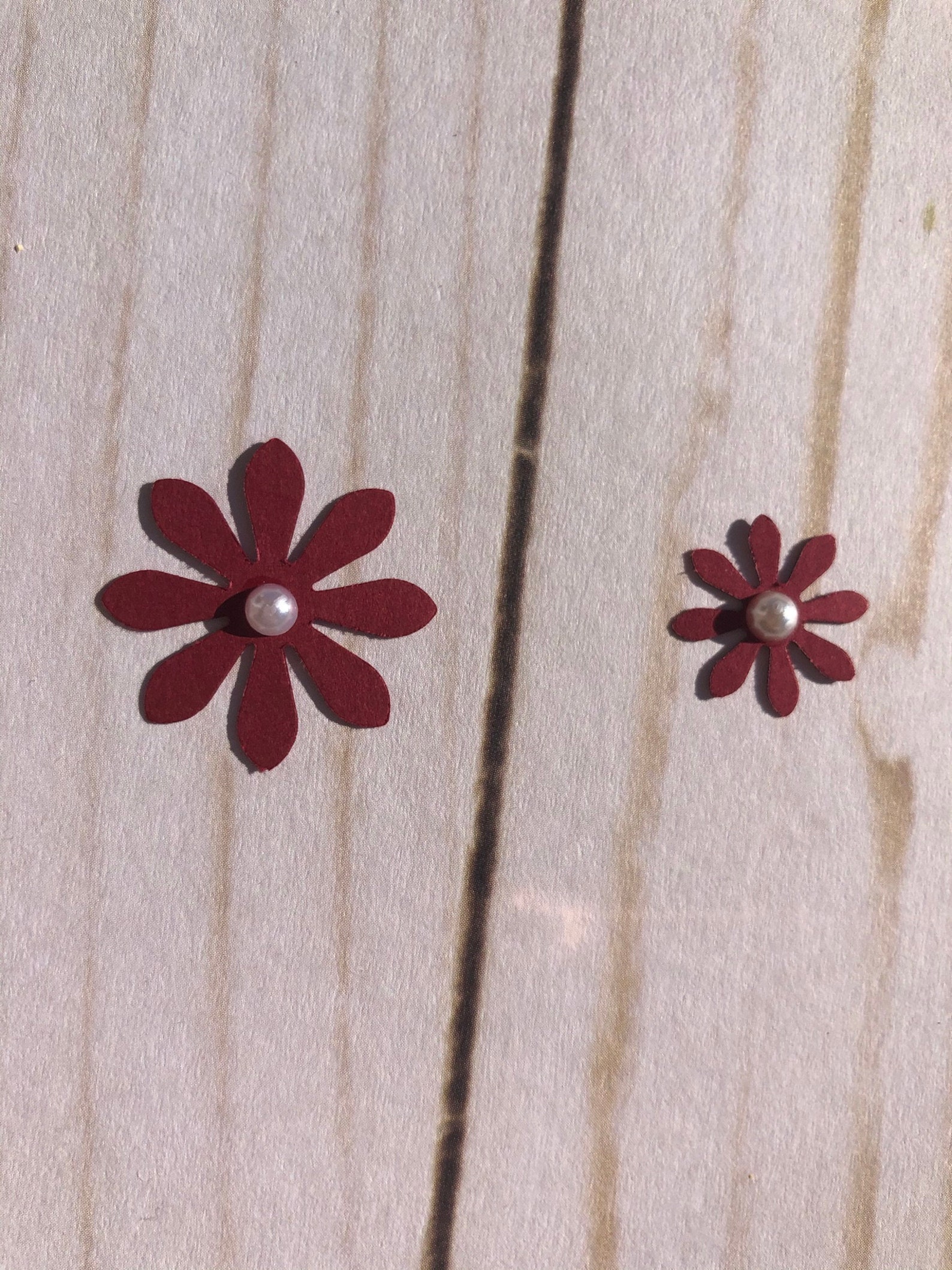 Handmade Red Paper Flowers, Embellishments, Card-making, Scrapbooking ...