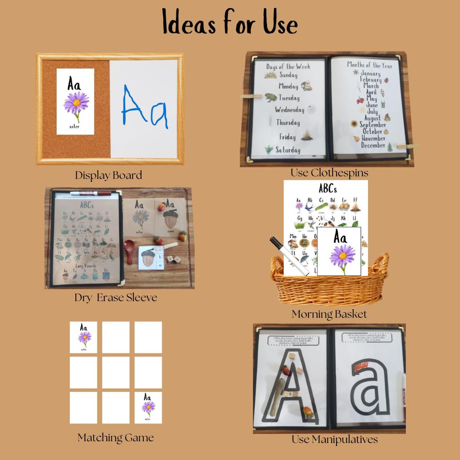 Nature Learning Bundle | Flashcards Worksheets Toddler Preschool ...