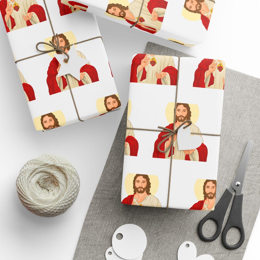 Jesus Wrapping Paper | Religious Christmas Gift Wrap - Etsy