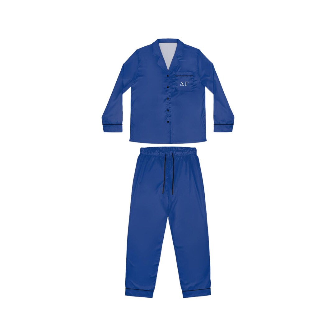 Satin Pajama Set, Delta Gamma Sorority Gift, Big Little Pajamas, Bid ...