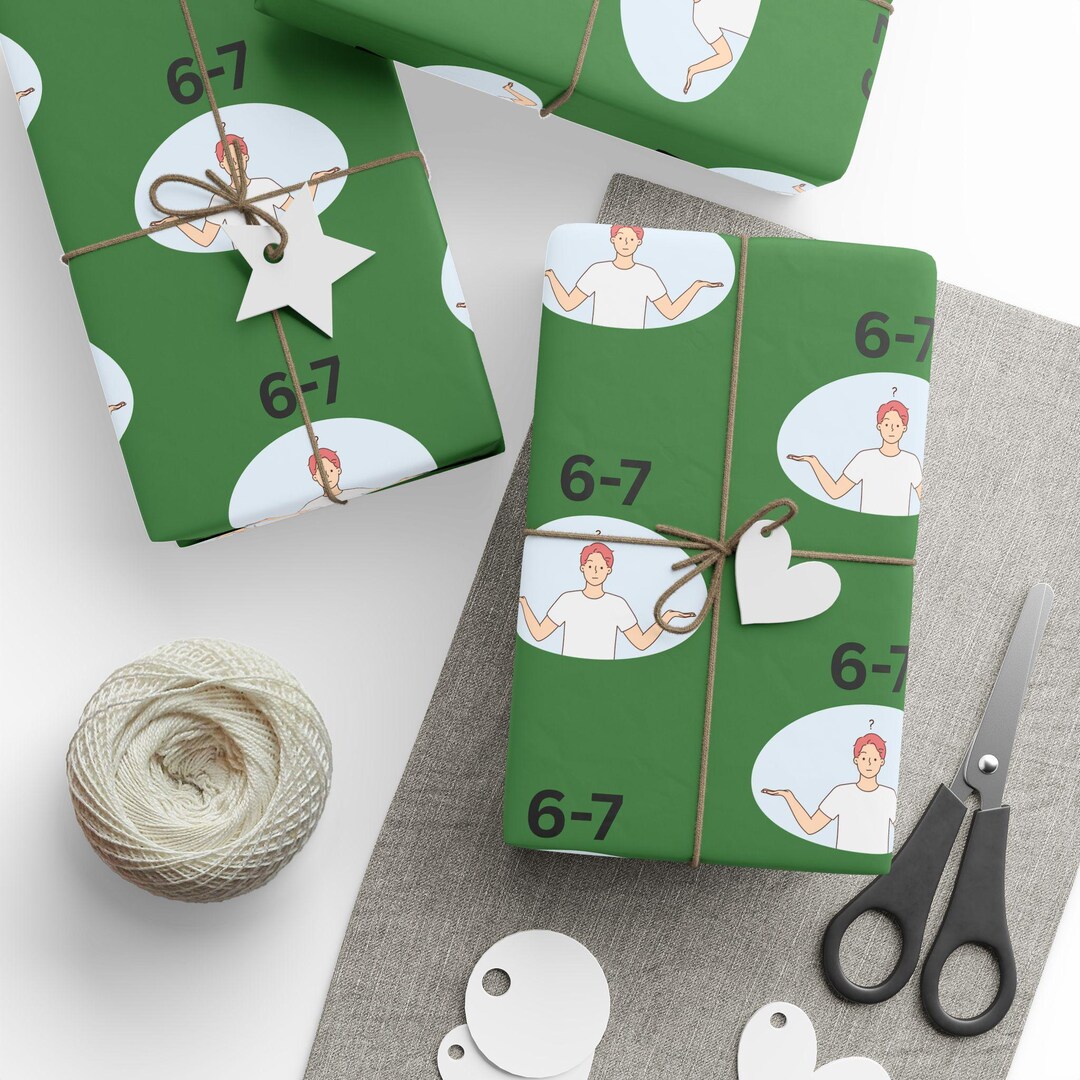 Wrapping Papers - Gen Alpha Internet Meme Christmas Gift Wrap, 67 Meme ...