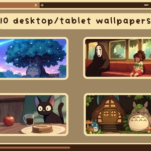 Cozy Studio Anime Desktop Set Wallpapers Icons Folder Pastel Cute ...