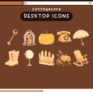 Cottagecore Desktop Icons Kawaii Desktop Organizer Icons Forest Theme ...