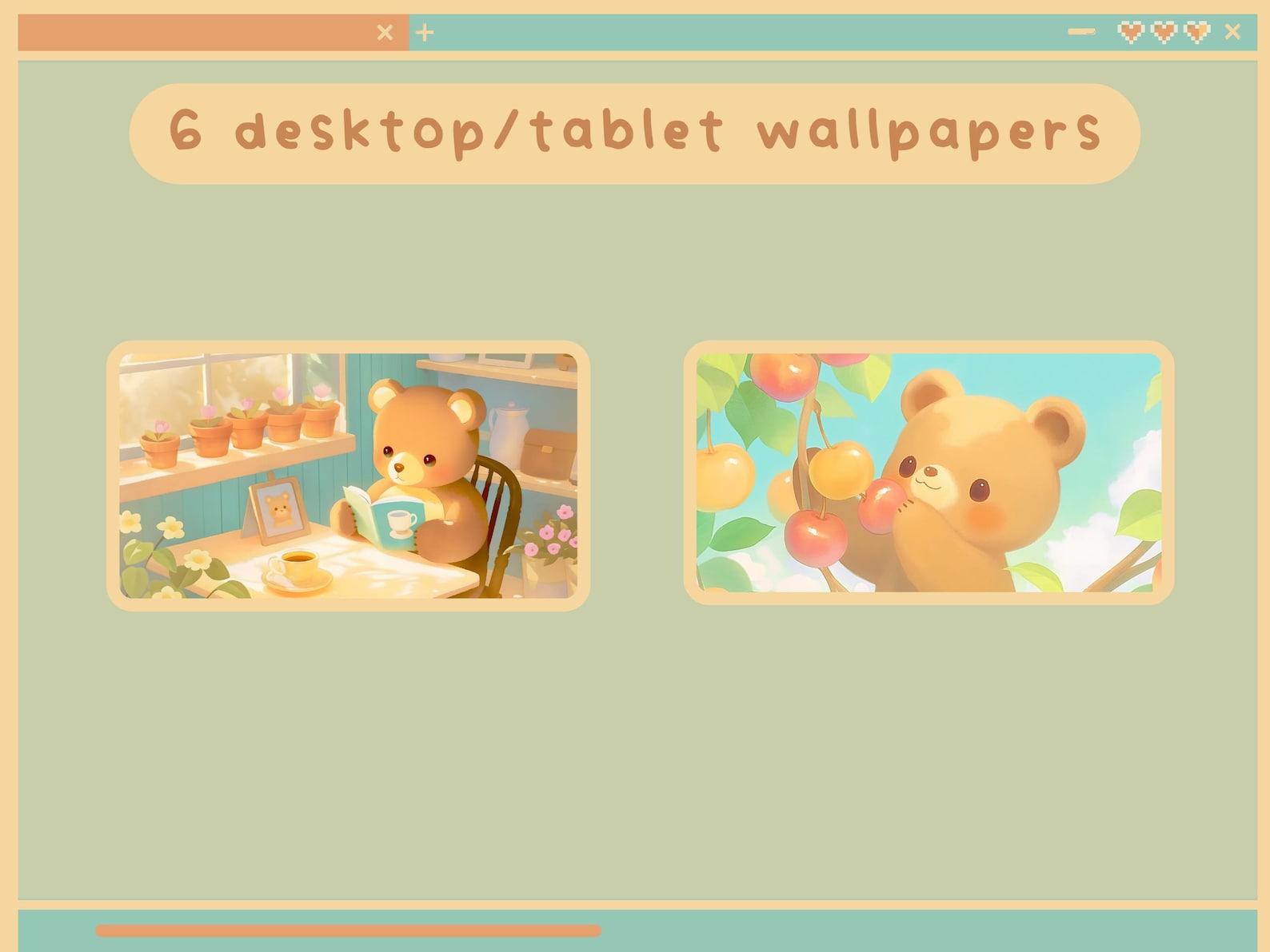 Spring Bear Wallpaper Cozy Aesthetic Wallpapers Kawaii Desktop ...