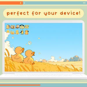 Pastel Ducks Desktop Icons Cute Desktop Organizer Icon Set Folders ...