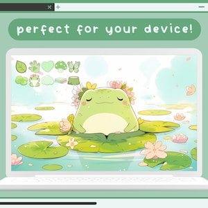 Kawaii Frog Desktop Set Wallpapers Icons Folders Froggy Desktop ...