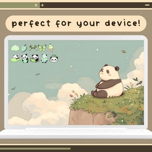 Cute Panda Desktop Set Wallpapers Icons Folders Green Desktop Organizer ...