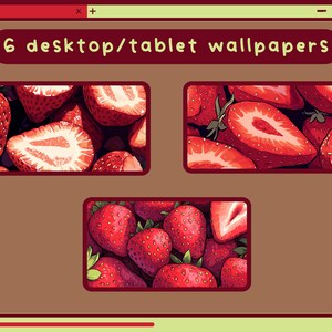 Strawberry Wallpapers Kawaii Aesthetic Fruit Wallpapers Lofi Red ...