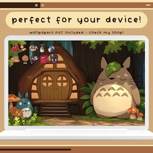 Cozy Studio Anime Desktop Icons Kawaii Desktop Organizer Icon Set Anime ...
