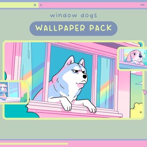 Window Dogs Wallpaper Candy Aesthetic Wallpapers Kawaii Desktop Wallpaper Doggy Desktop ...