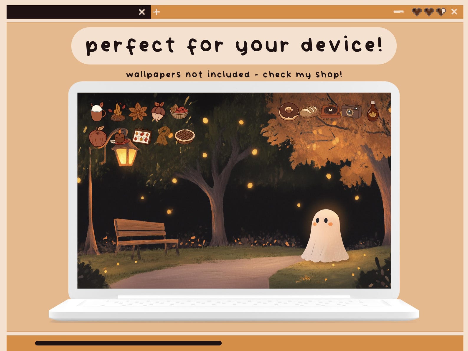 Dark Fall Desktop Icons Aesthetic Brown Desktop Organizer Icon Set Fall ...