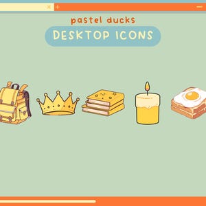 Pastel Ducks Desktop Icons Cute Desktop Organizer Icon Set Folders ...
