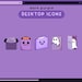 Dark Purple Desktop Icons Aesthetic Halloween Desktop Organizer Icons ...