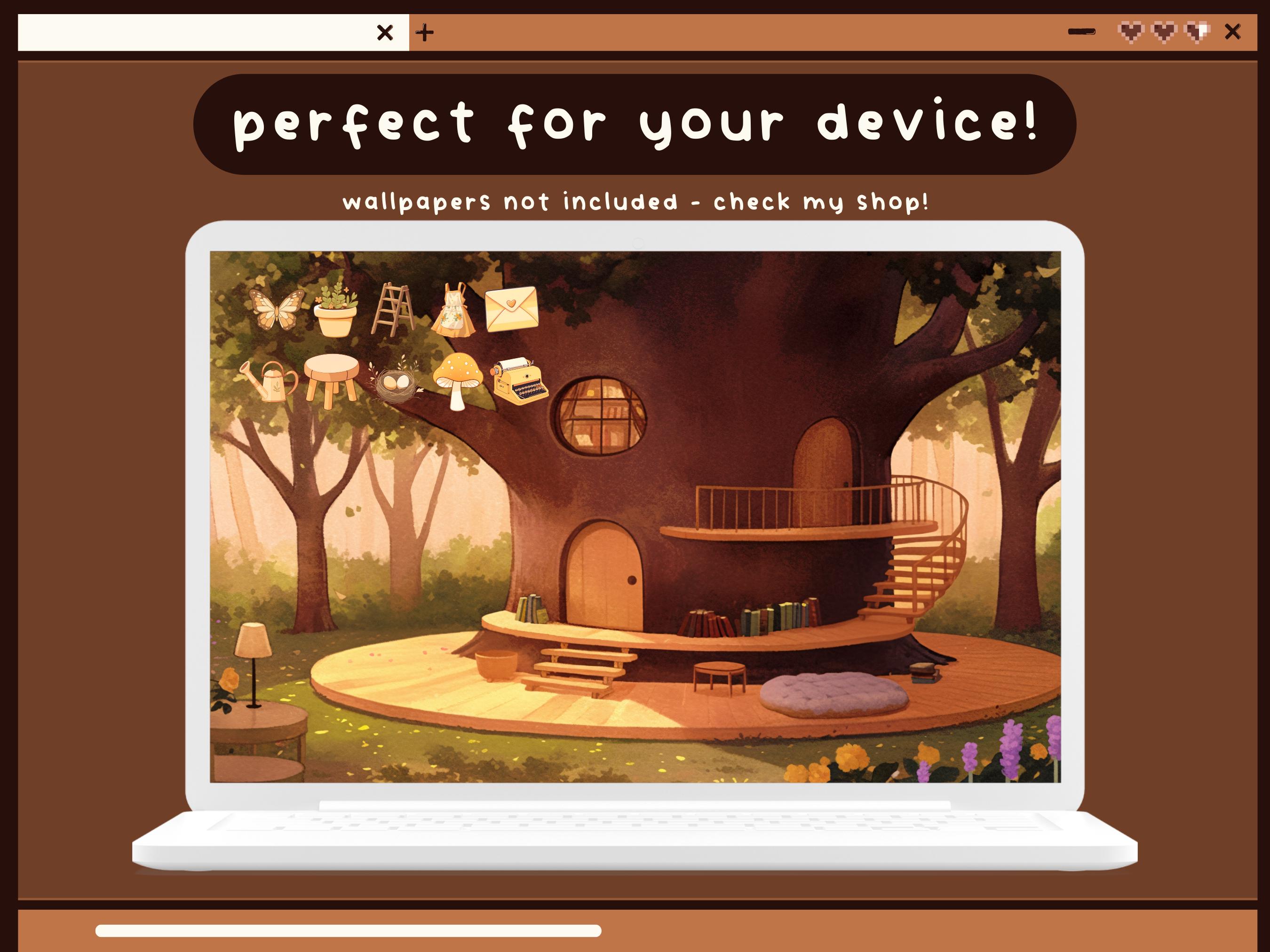Cottagecore Desktop Icons Kawaii Desktop Organizer Icons Forest Theme ...
