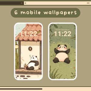 Cute Panda Desktop Set Wallpapers Icons Folders Green Desktop Organizer ...