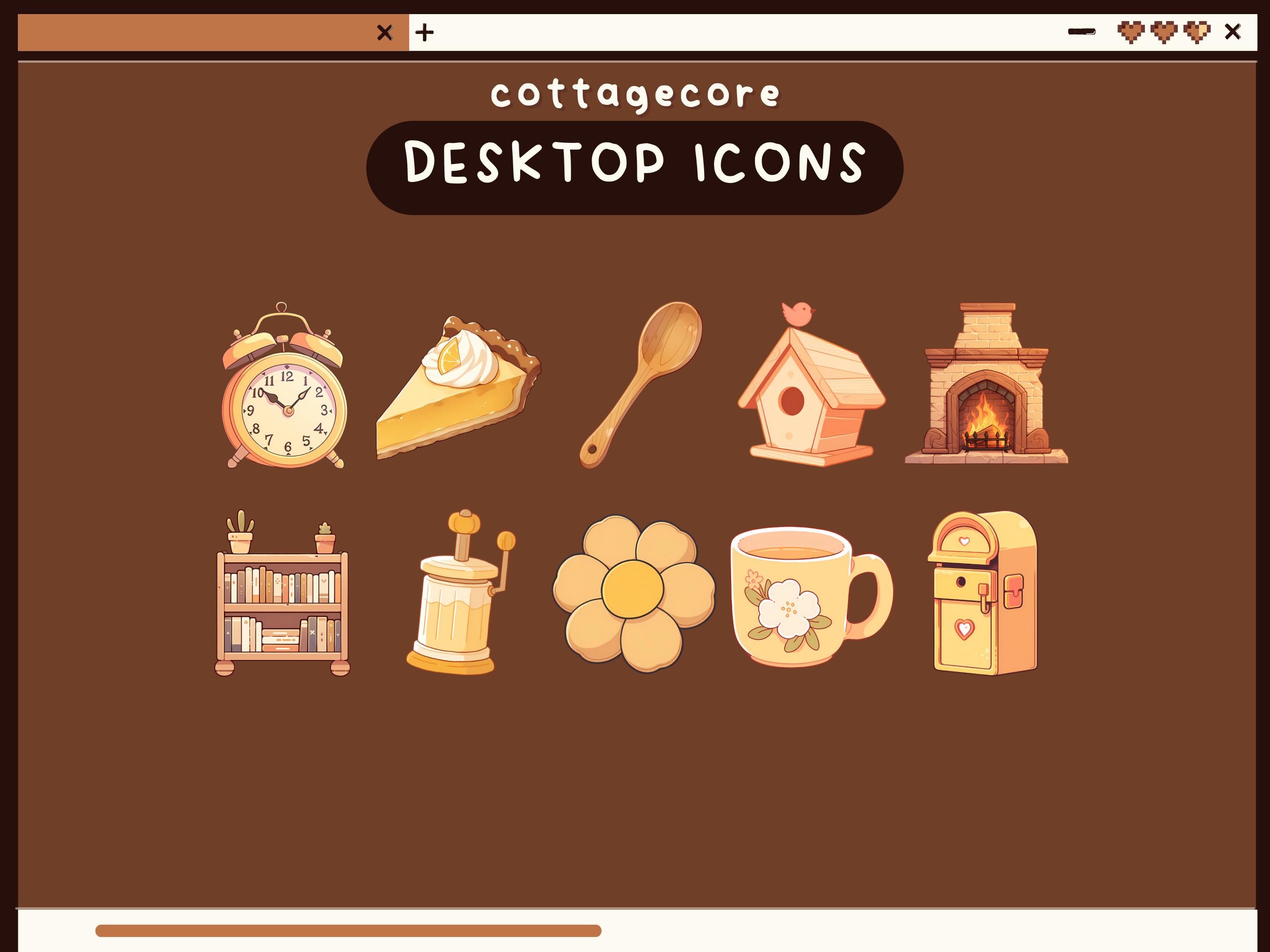 Cottagecore Desktop Icons Kawaii Desktop Organizer Icons Forest Theme ...