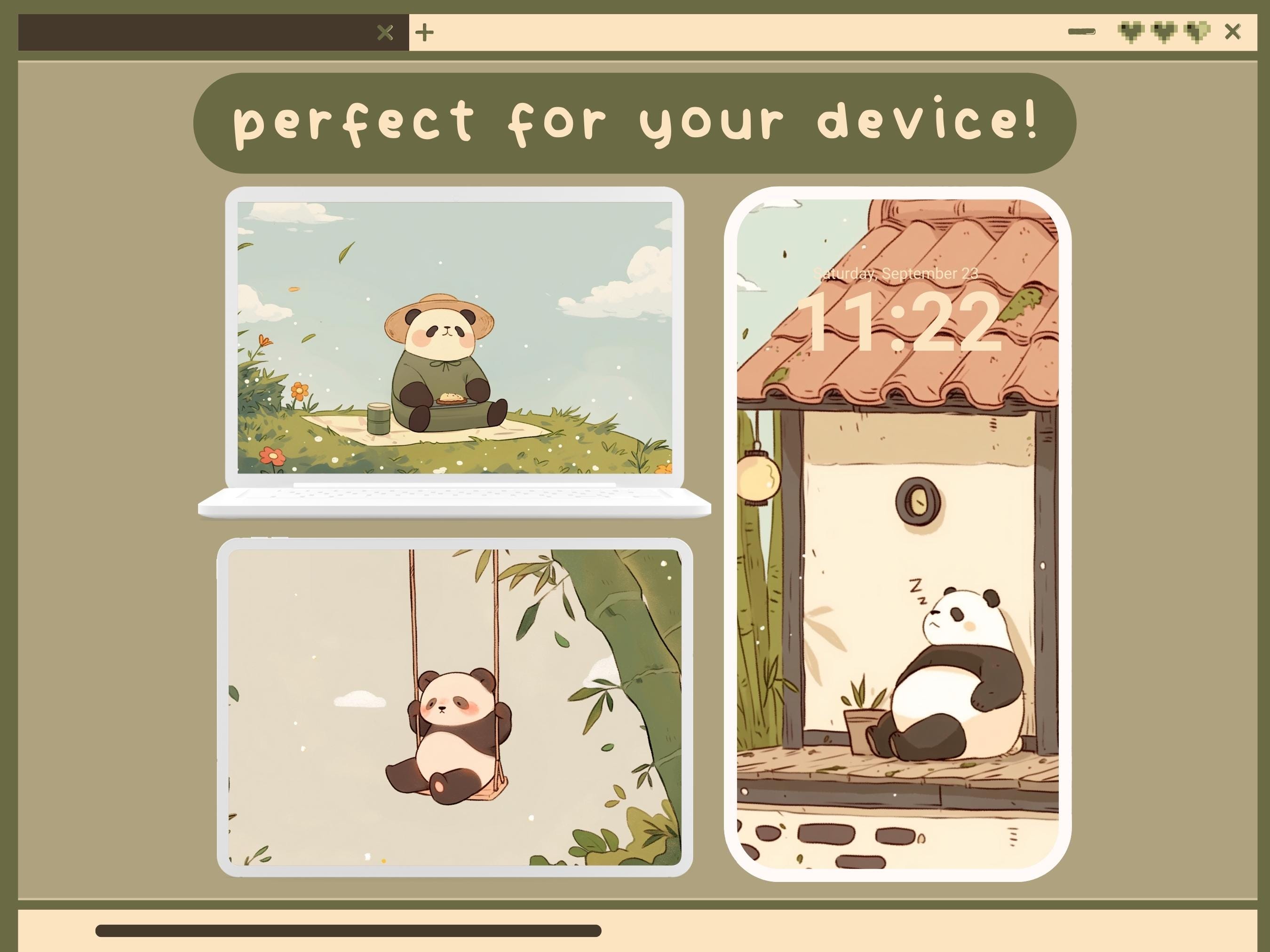 Cute Panda Wallpaper Cute Aesthetic Pastel Wallpapers Kawaii Panda ...