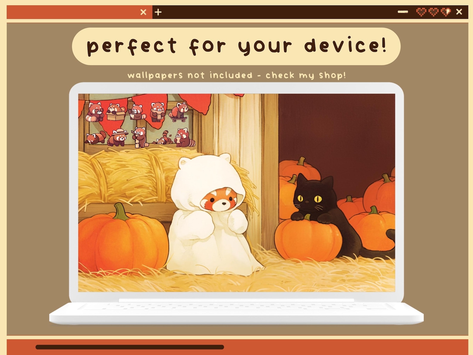 Red Panda Desktop Icons Fall Desktop Organizer Icon Set Red Panda ...