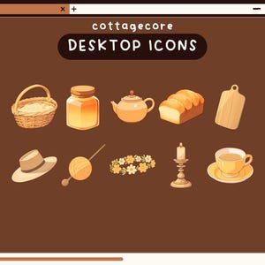 Cottagecore Desktop Icons Kawaii Desktop Organizer Icons Forest Theme ...