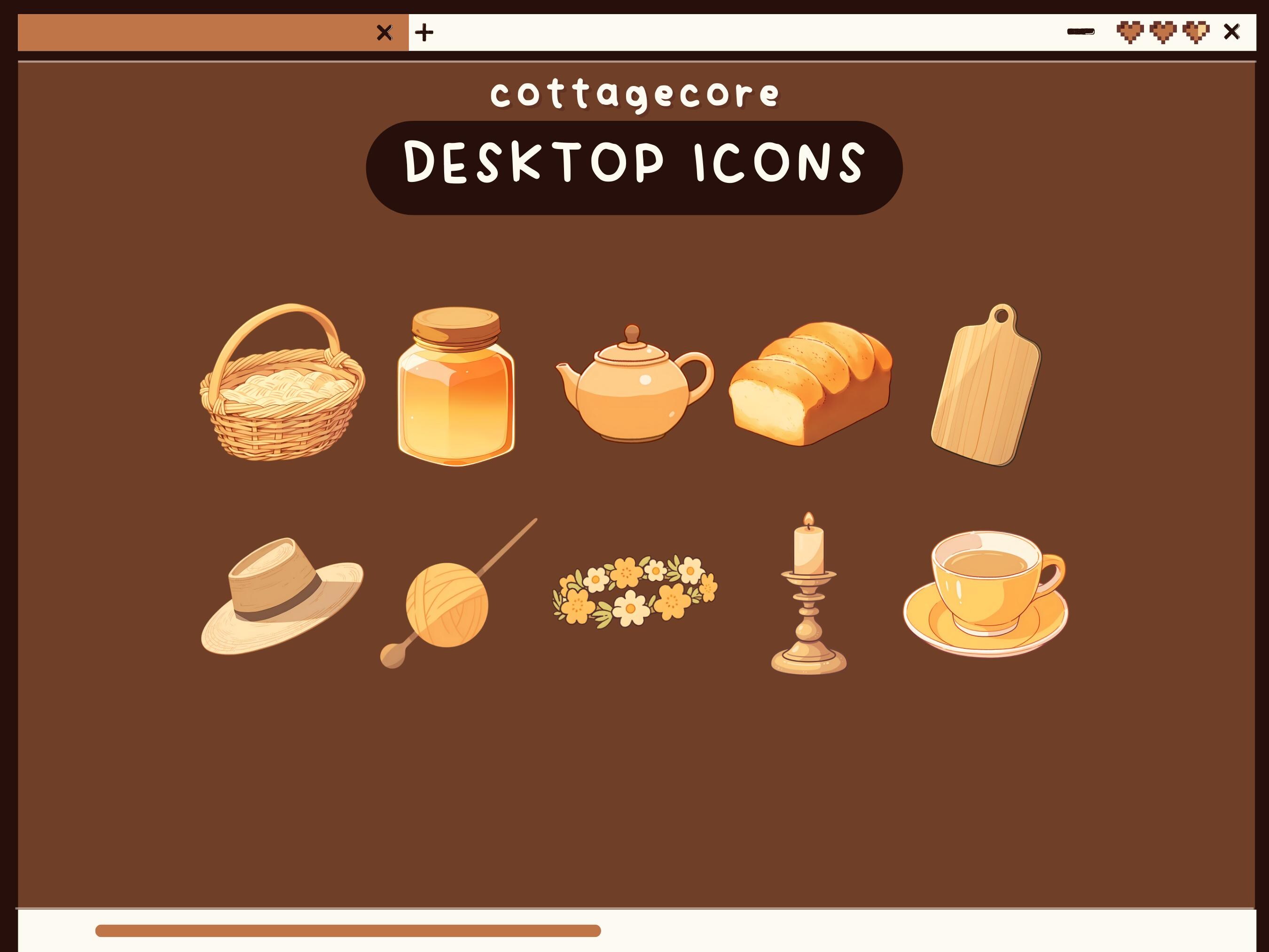 Cottagecore Desktop Icons Kawaii Desktop Organizer Icons Forest Theme ...