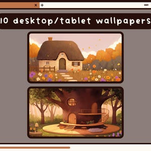 Cottagecore Desktop Set Wallpapers Icons Folders Aesthetic Cute Desktop ...