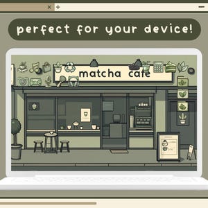 Matcha Lofi Desktop Set Wallpapers Icons Folders Green Desktop ...