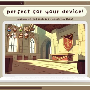 Fantasy Rpg Adventure Desktop Icons Kawaii Desktop Organizer Icons Set ...