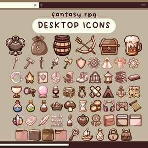 Fantasy Rpg Adventure Desktop Set Wallpapers Icons Folder Pastel Cute ...