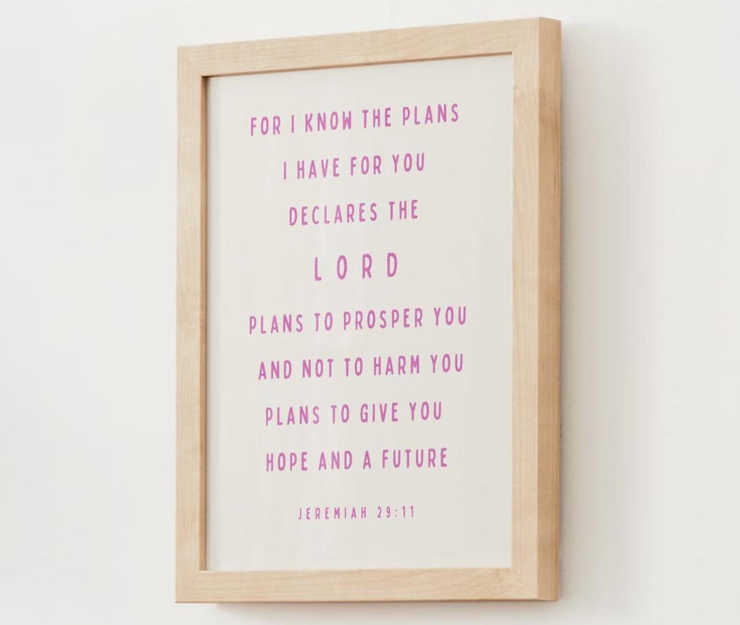 Jeremiah 29:11 | Digital Wall Art, Digital Print for Wall Decor ...