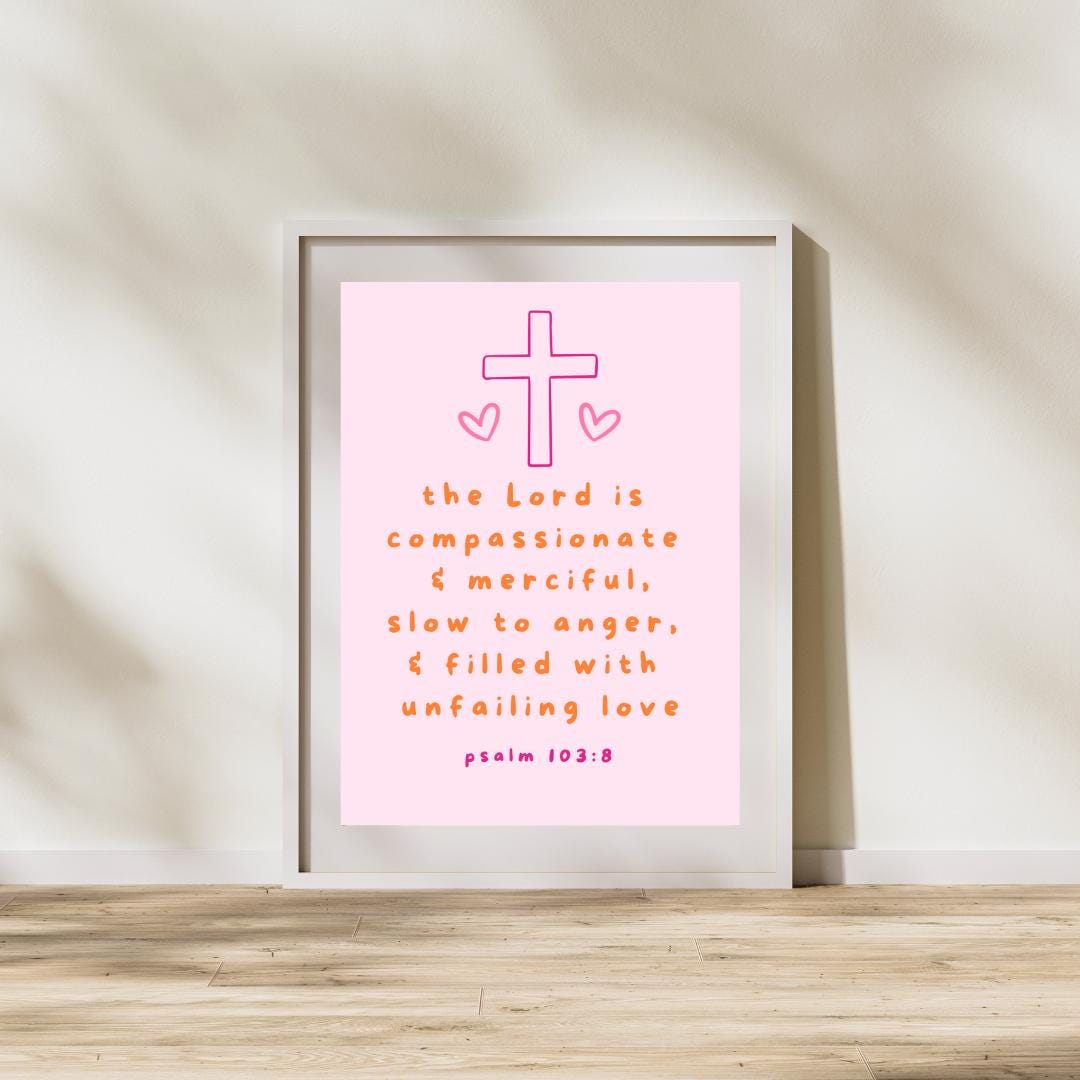 Psalm 103: 8 | Digital Wall Art, Digital Print for Wall Decor ...