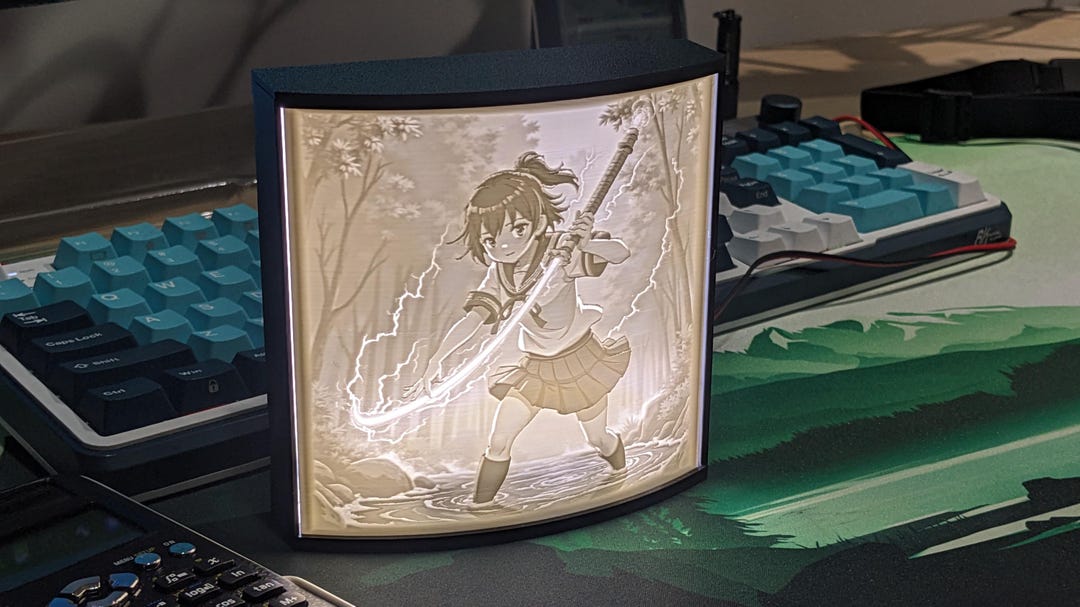 Personalized Lithophane Night Light: Custom Backlit Photo Desk Lamp - Etsy