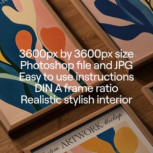 Multi Frame Mockup for Photoshop Close up Wood Frames Mock up DIN A - Etsy