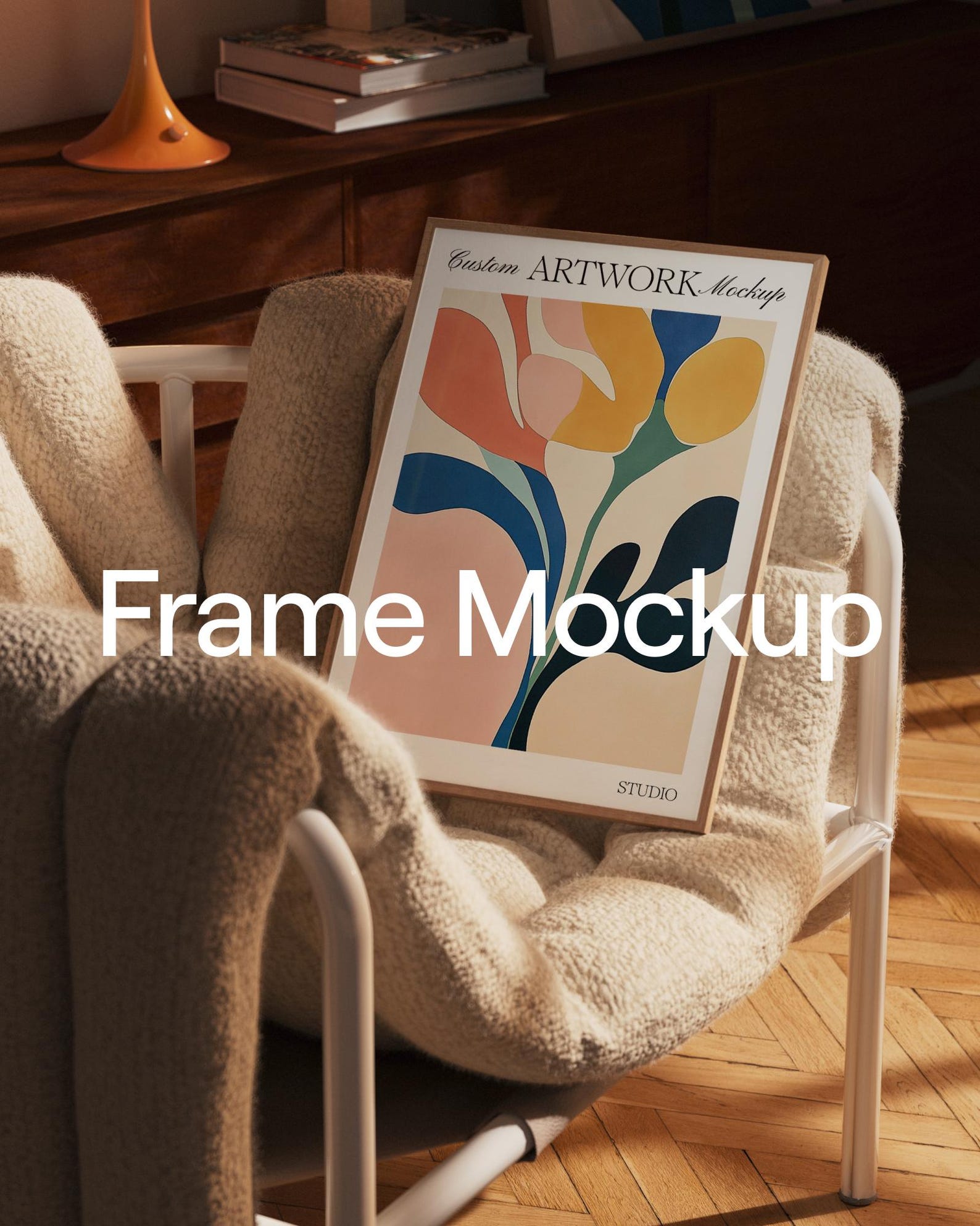 Frame Print Mockup, Retro Frame Mockup, Art Frame Mock Up, Photoshop ...