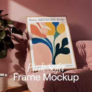 Pink Frame Mockup for Photoshop DIN A Compatible - Etsy