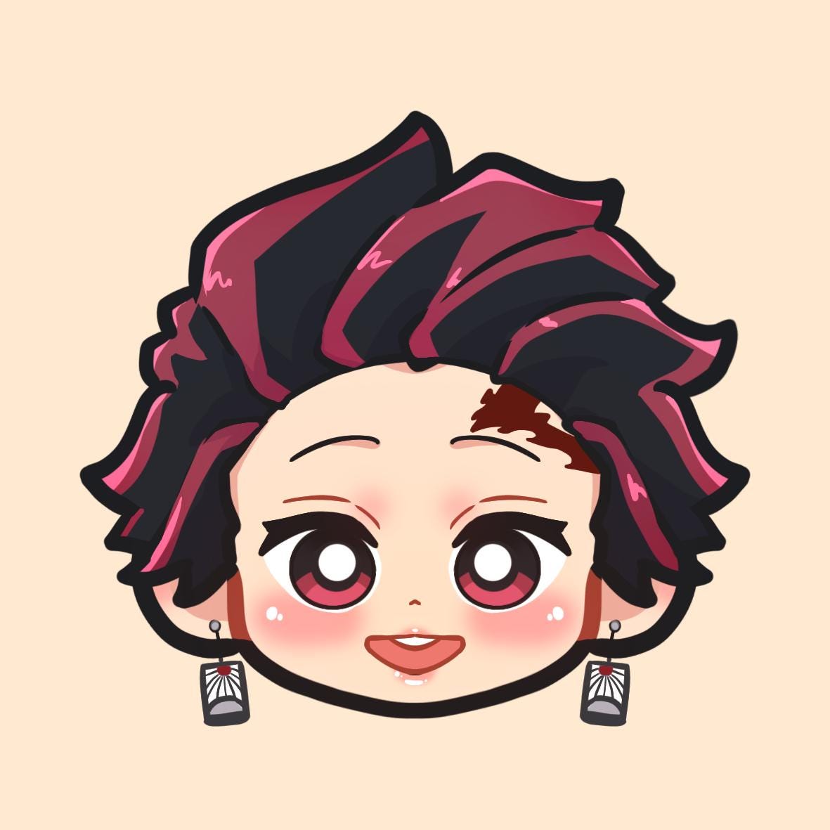 Digital Art Chibi Heads. Jujutsu Kaisen and Demon Slayer. Yuji, Sukuna ...