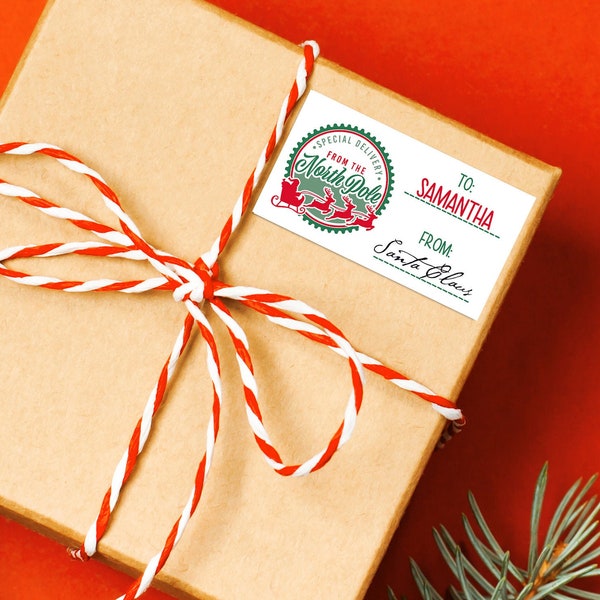 Santa Stickers - Etsy