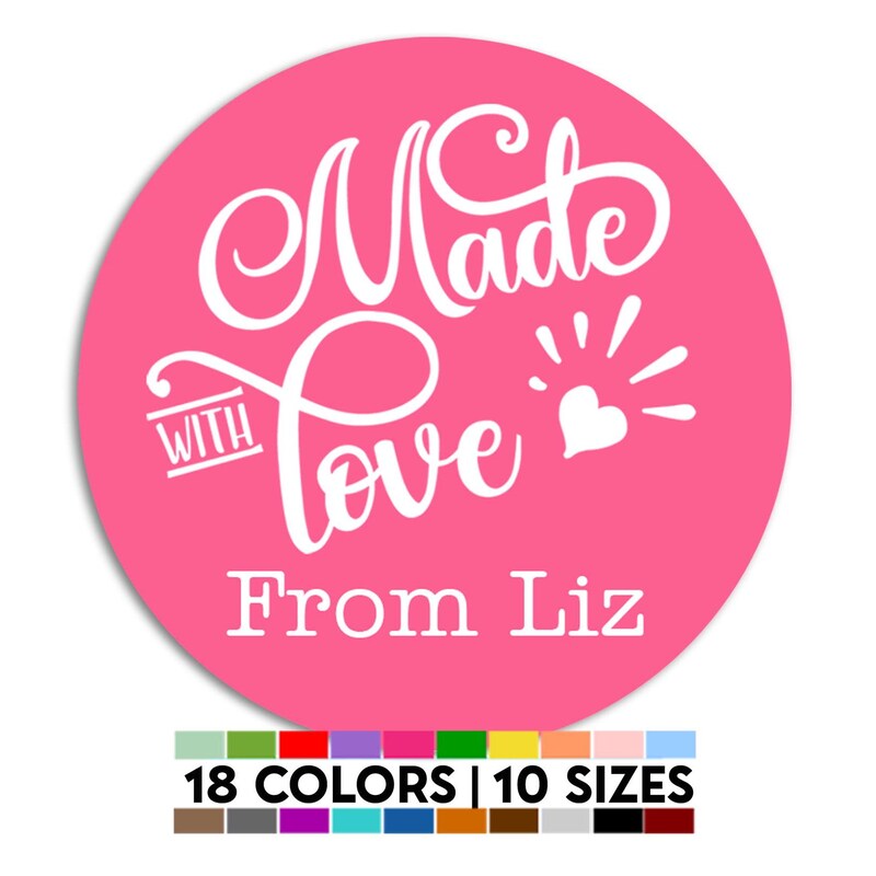 Made With Love Stickers - Etsy