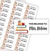 Personalized Teacher Name Stickers: 1.5" Book Labels - Etsy