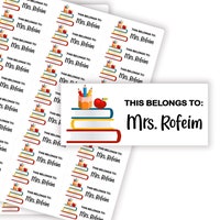 Personalized Teacher Name Stickers: 1.5" Book Labels - Etsy