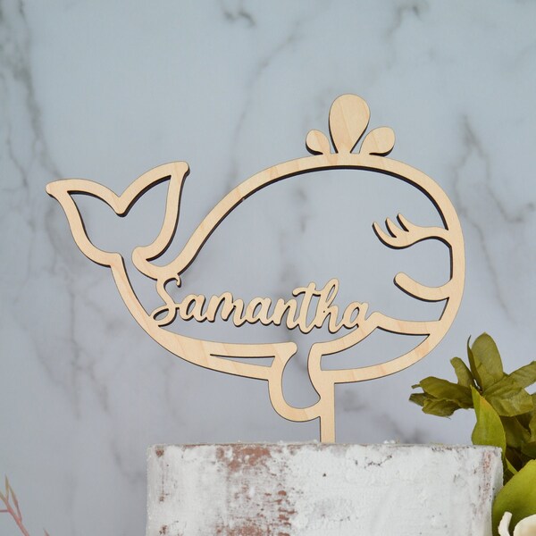 Whale Cake Topper - Etsy