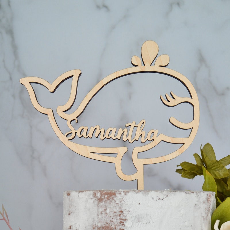 Whale Cake Topper - Etsy