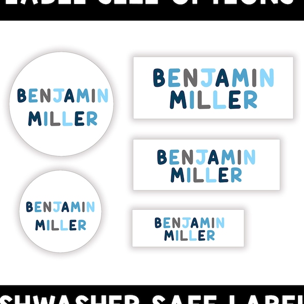 Name Tag Stickers - Etsy