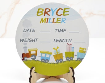 Train Birth Announcement - Etsy