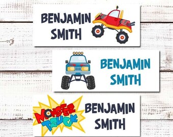 Monster Truck Labels - Etsy