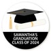 Graduation Cap Diploma Party Sticker, Grad Thank You for Coming ...