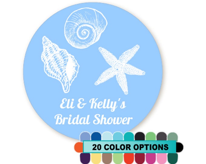 Scalloped Shell Tags Round Gift Tags Set of 10 - Etsy