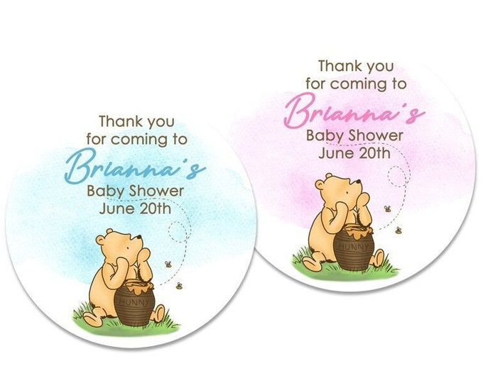 Hunny is on the Way, Stickers, Baby Shower, Birthday, Honey Favors ...