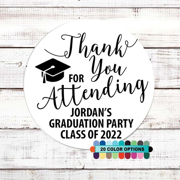 Thank You for Attending Stickers - Etsy